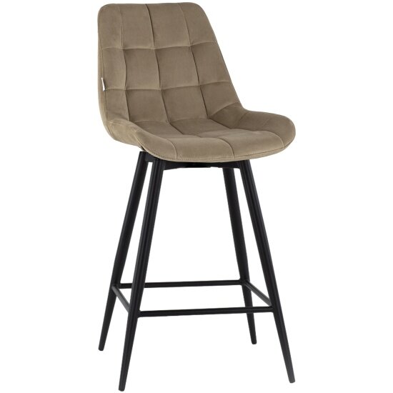 Стул полубарный Stool Group Флекс с поворотным механизмом велюр капучино