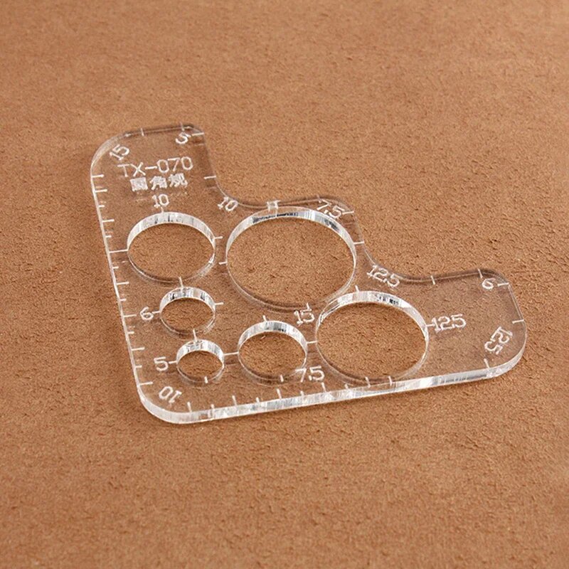 Акриловый угловой шаблон R Калибр 9х9 см