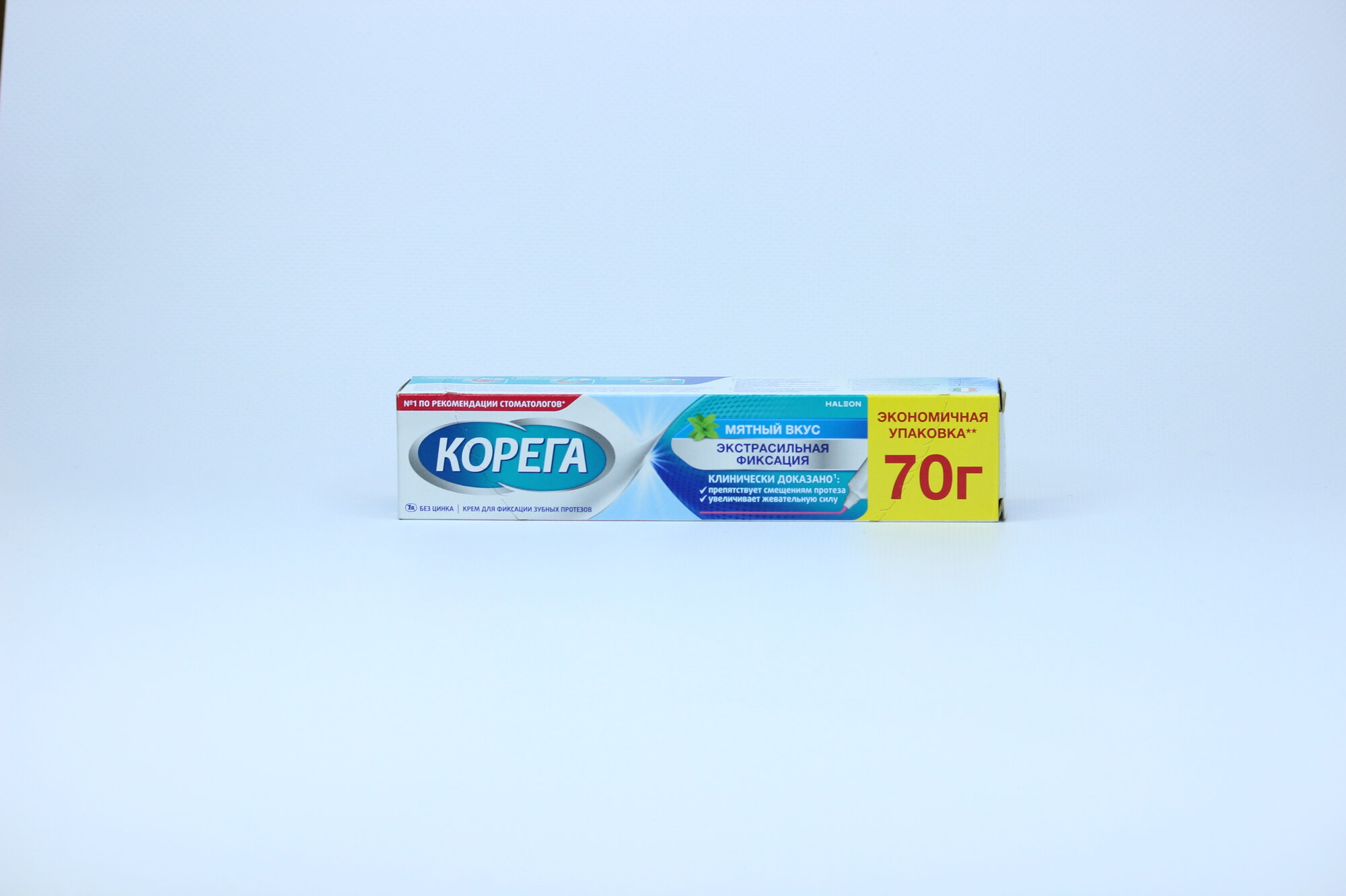 Корега крем для зубных протезов Экстра-сильная фиксация, мятный вкус, 70 мл, мята