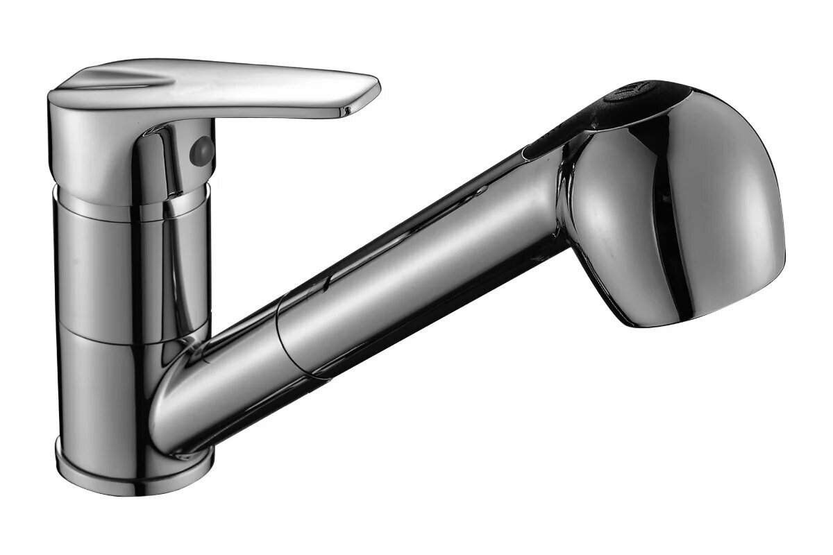 Смеситель Rossinka для кухни D40-25 - однорычажный латунный корпус, хромированное покрытие