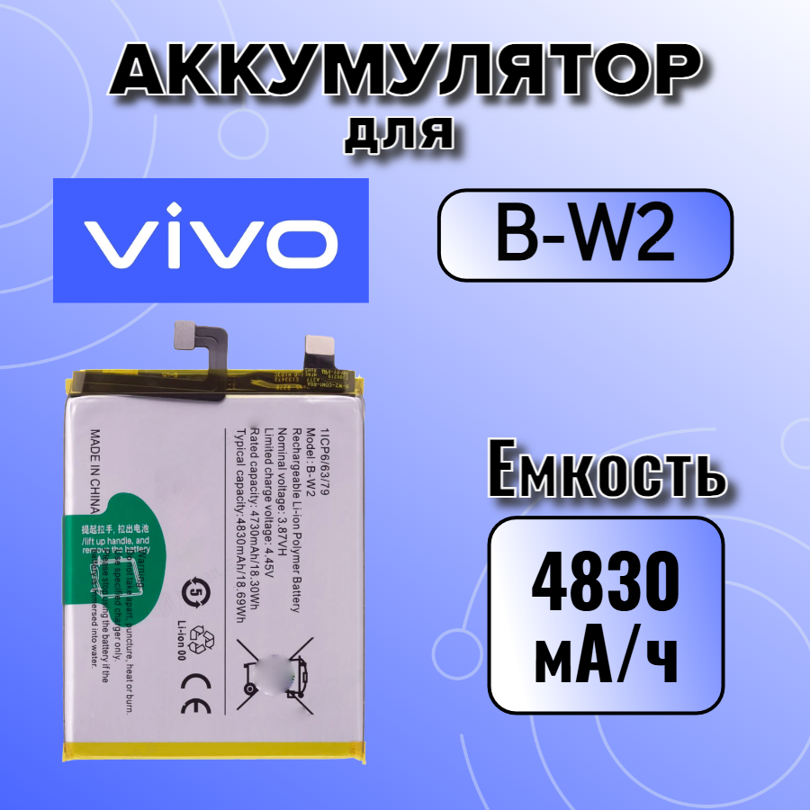 Аккумулятор для Vivo B-W2 (V25 Pro) Premium, 4830 mAh