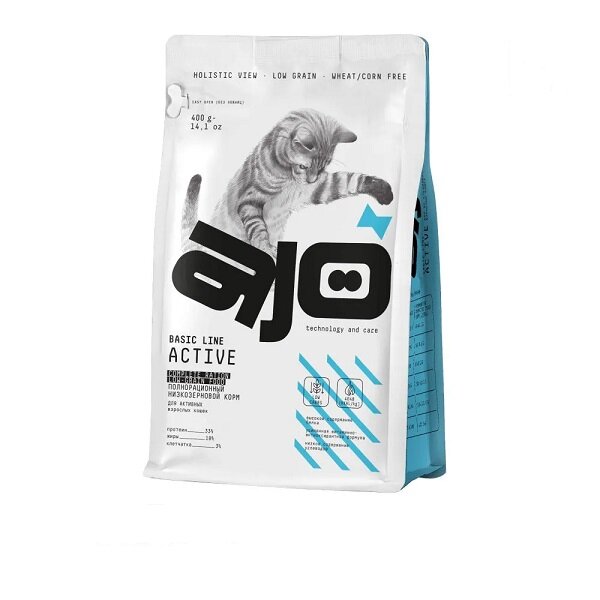 Сухой корм AJO Cat 1,5 кг Аctive для взрослых активных кошек