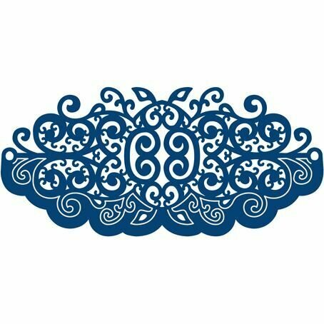 Нож фигурный Tattered Lace "Tattered Lace", Завитки в стиле барокко, Over the Edge, для вырубки
