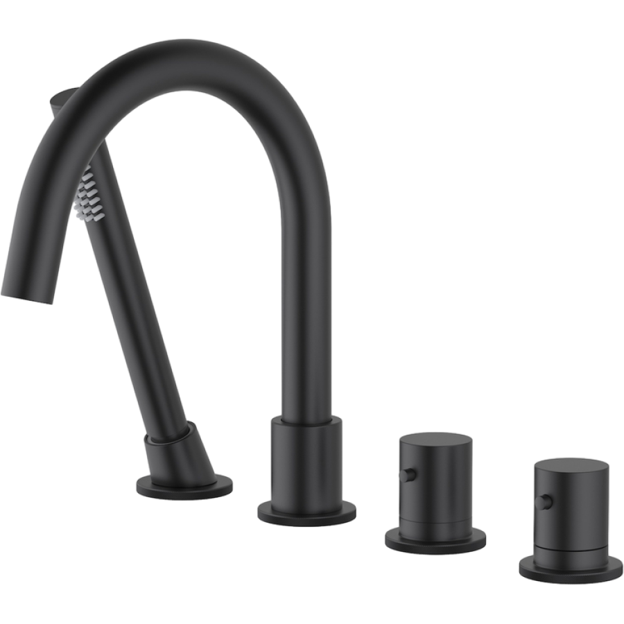 Термостатический смеситель Timo Saona 2330/03Y на борт ванны, матовый черный