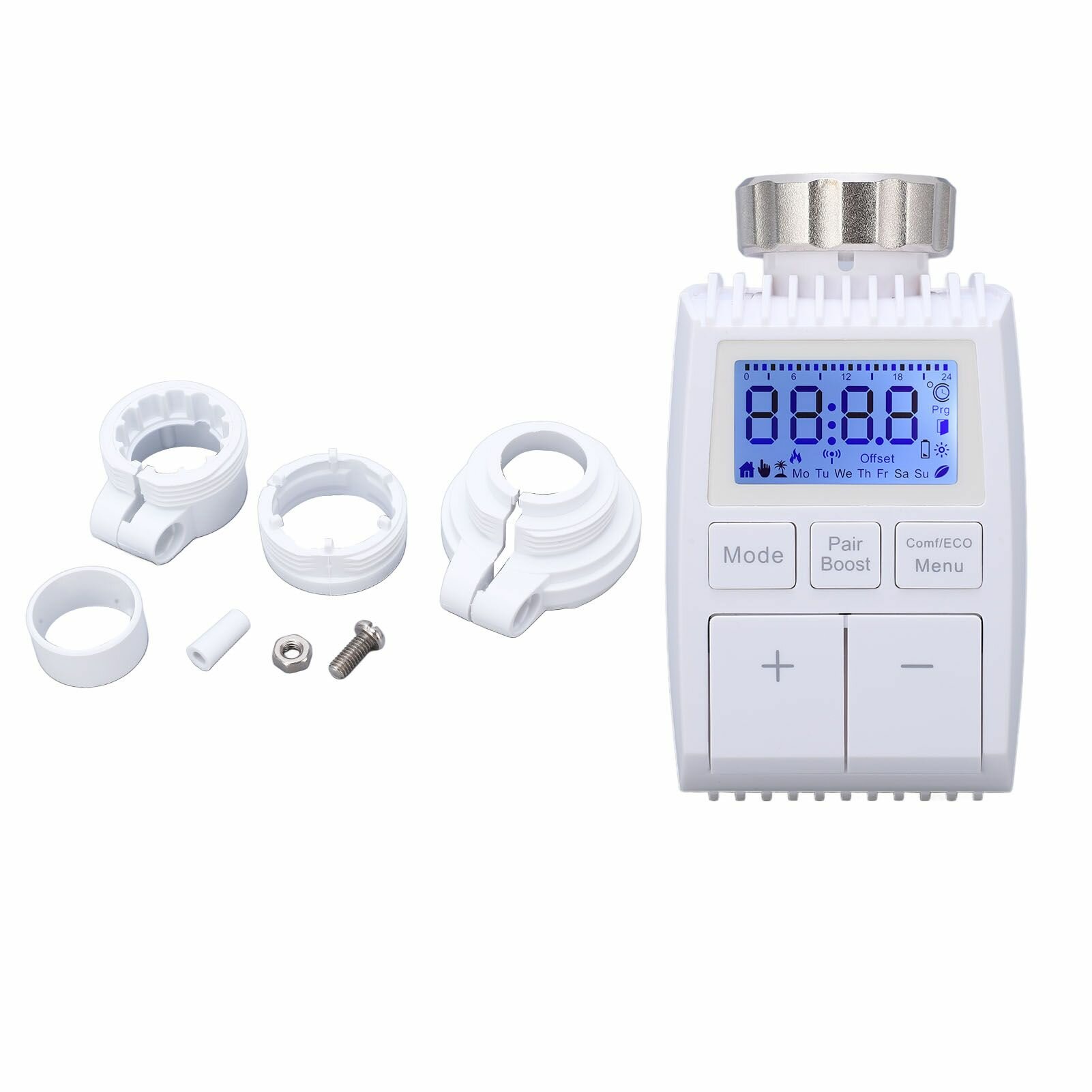 Умный термостат радиатора: беспроводной, регулируемая температура, ABS, для дома