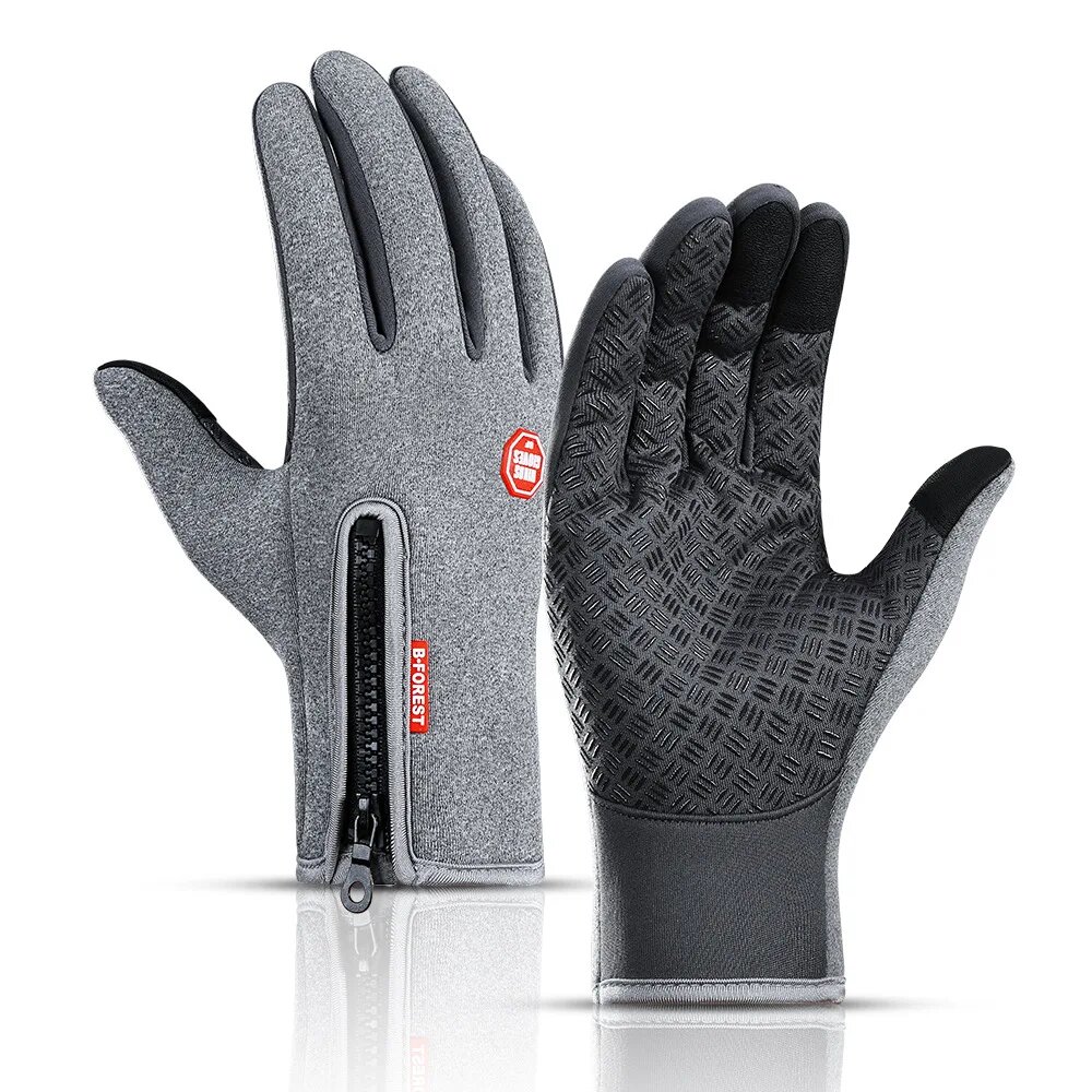 Winter Hiking Gloves Grey, XL