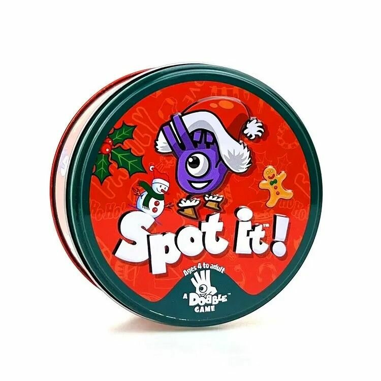 Настольная игра Доббль/ Дубль Spot it! Merry Christmas dobble- отличное развлечение для всей семьи и забавный подарок на Рождество!