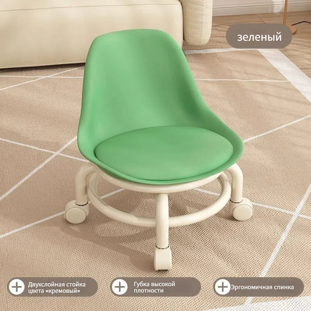 Кресло Элегантная Русская Классика, обивка искусственная кожа, цвет зеленый, 34 см x 39 см