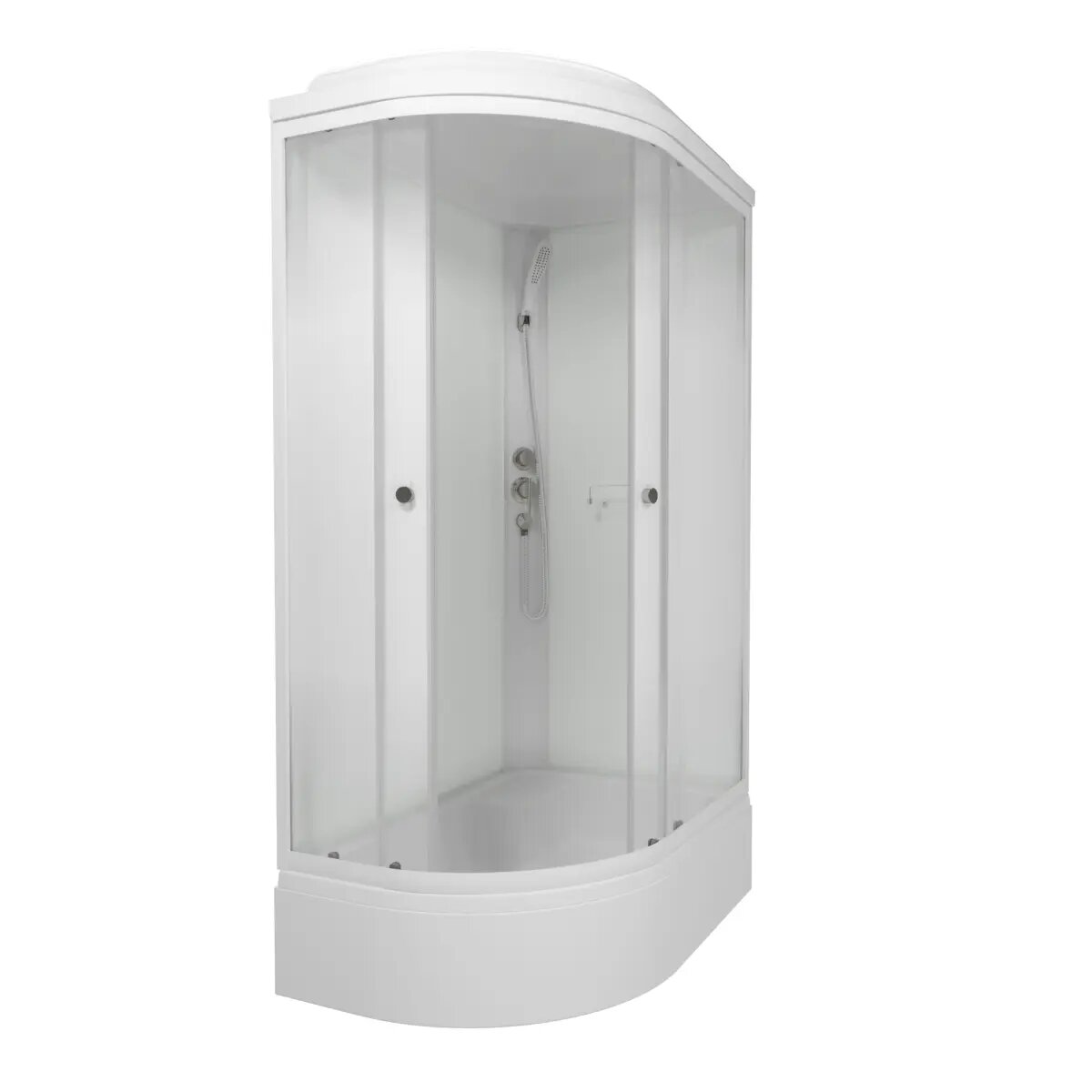 Душевая кабина Triton Коралл-Лайт 120x80 В, средний поддон правая, лайт, прямоугольная, цвет профиля белый