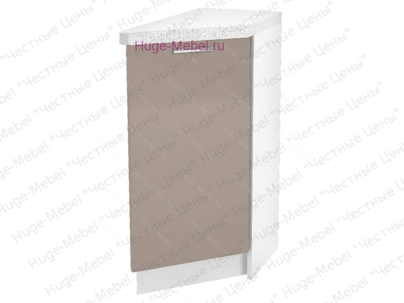 Шкаф кухонный нижний торцевой 300 Ксения (кофе с молоком) Huge Mebel . Ширина 300 Высота 840. Кухонные шкафы