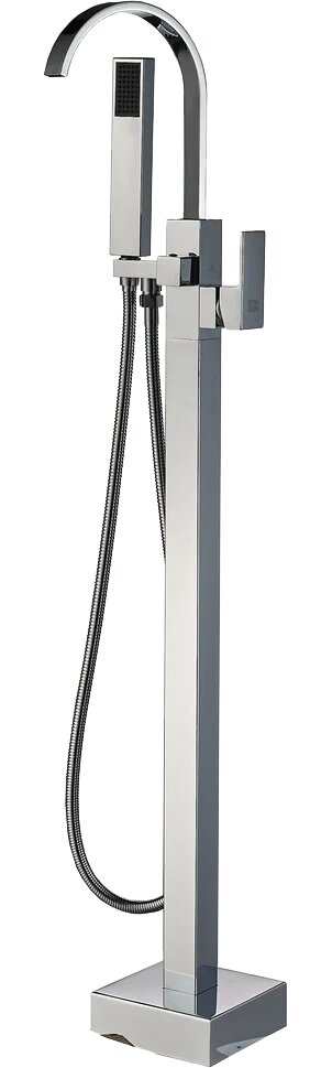 Напольный смеситель для ванны с душем BOCH MANN Resia BM7775 С внутренней частью, с душевым гарнитуром, хром, глянцевый, латунный, с функцией экономии расхода, с керамическим картриджем