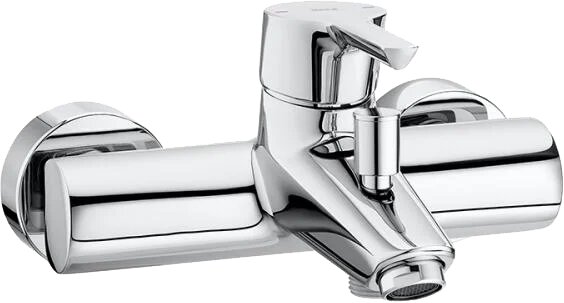Смеситель для ванны с душем Roca Malva 5A023BC0M настенный, однорычажный, хром, глянцевый, латунный, без лейки, с керамическим картриджем