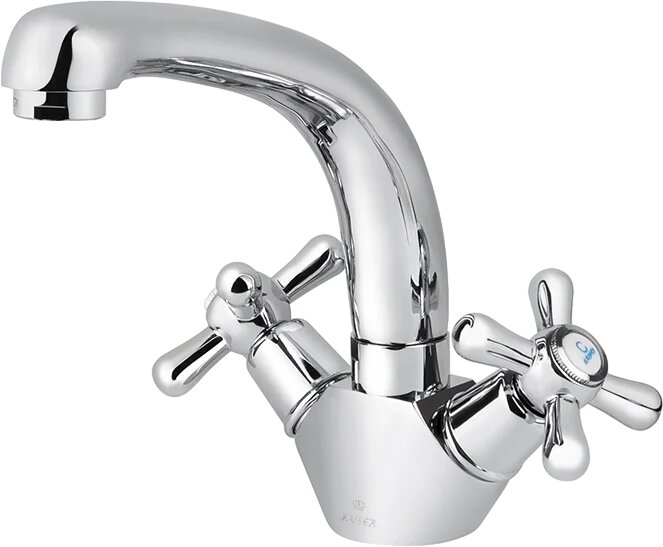Смеситель для раковины Kaiser Carlson 11011 с поворотным изливом, хром, немецкий