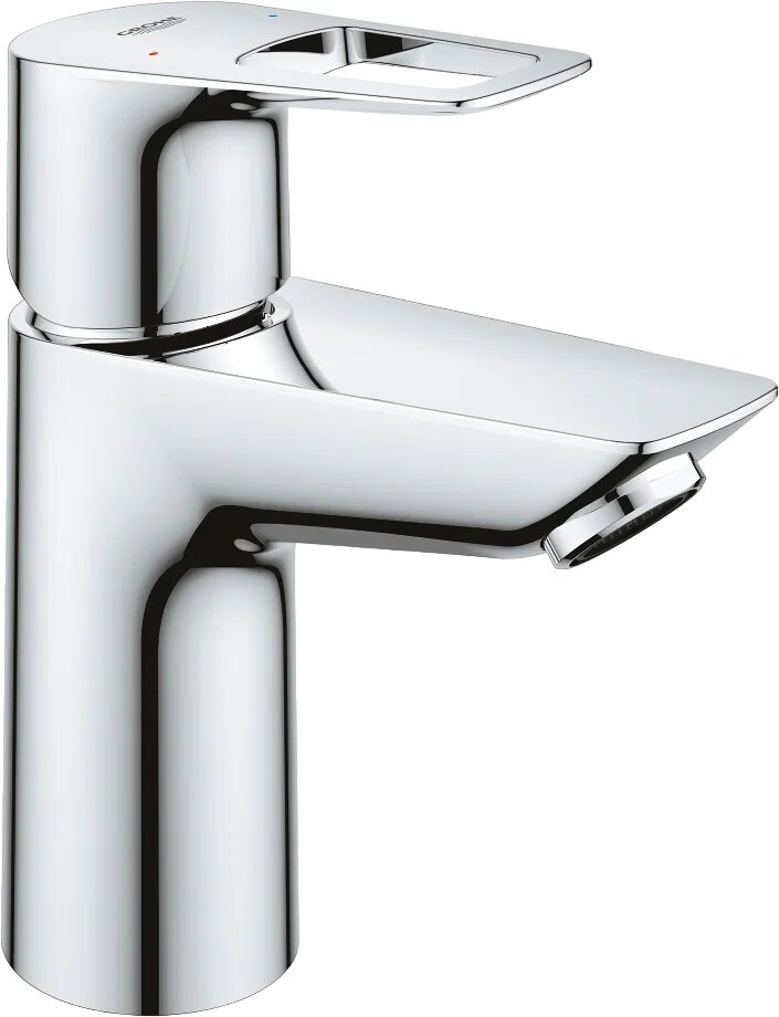Смеситель для раковины Grohe BauLoop 23337001 хром, глянцевый, кран для ванной в раковину, из латуни, рычажный, с керамическим картриджем