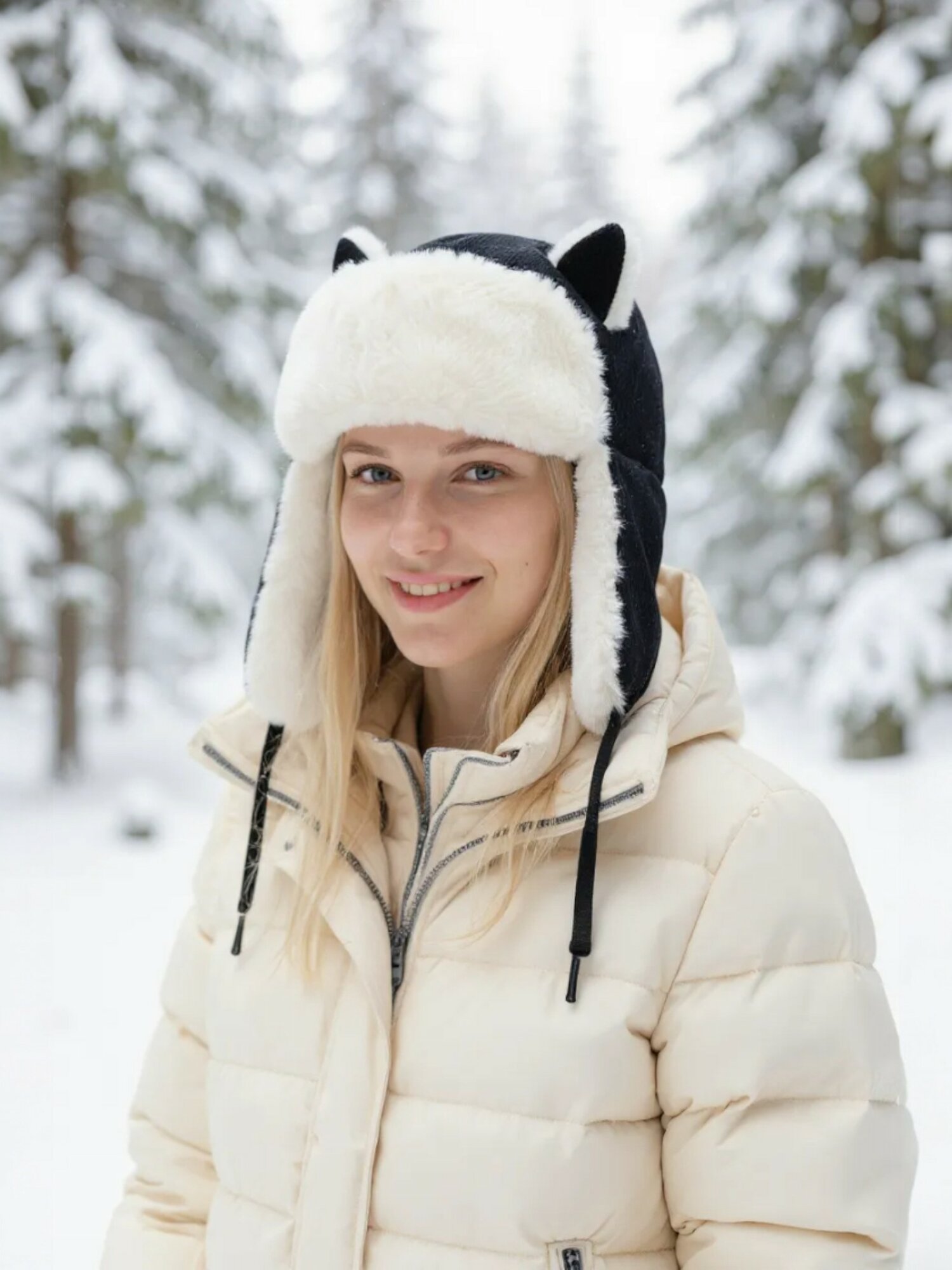 Шапка-ушанка для женщин