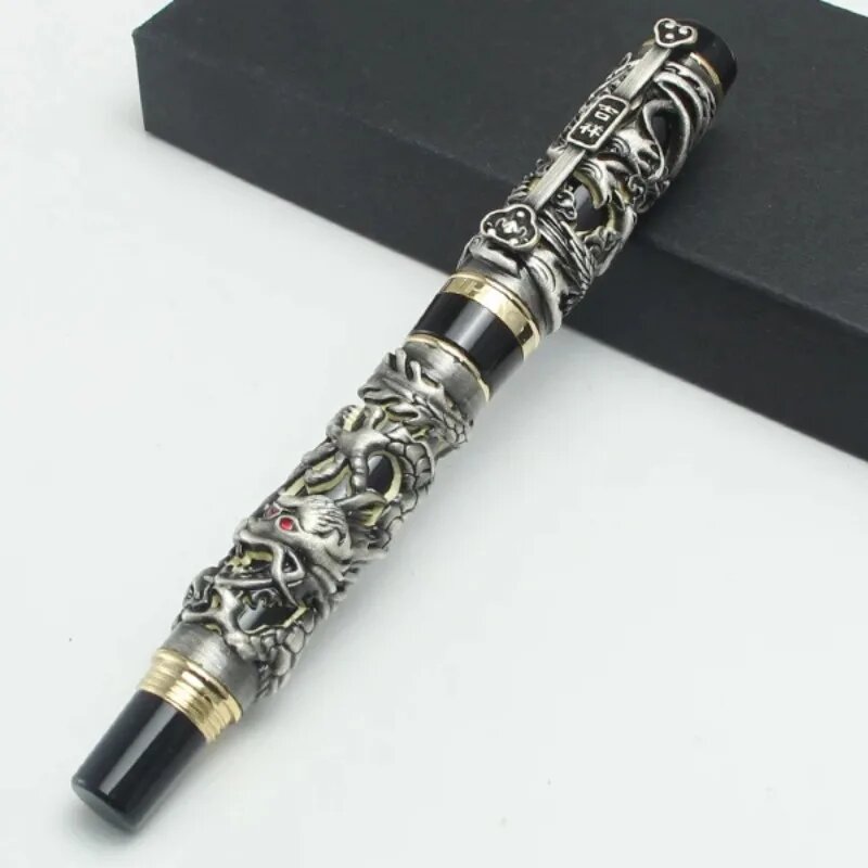 Jinhao золотая шариковая ручка с драконом и фениксом 1PCS Rolelrball Pen