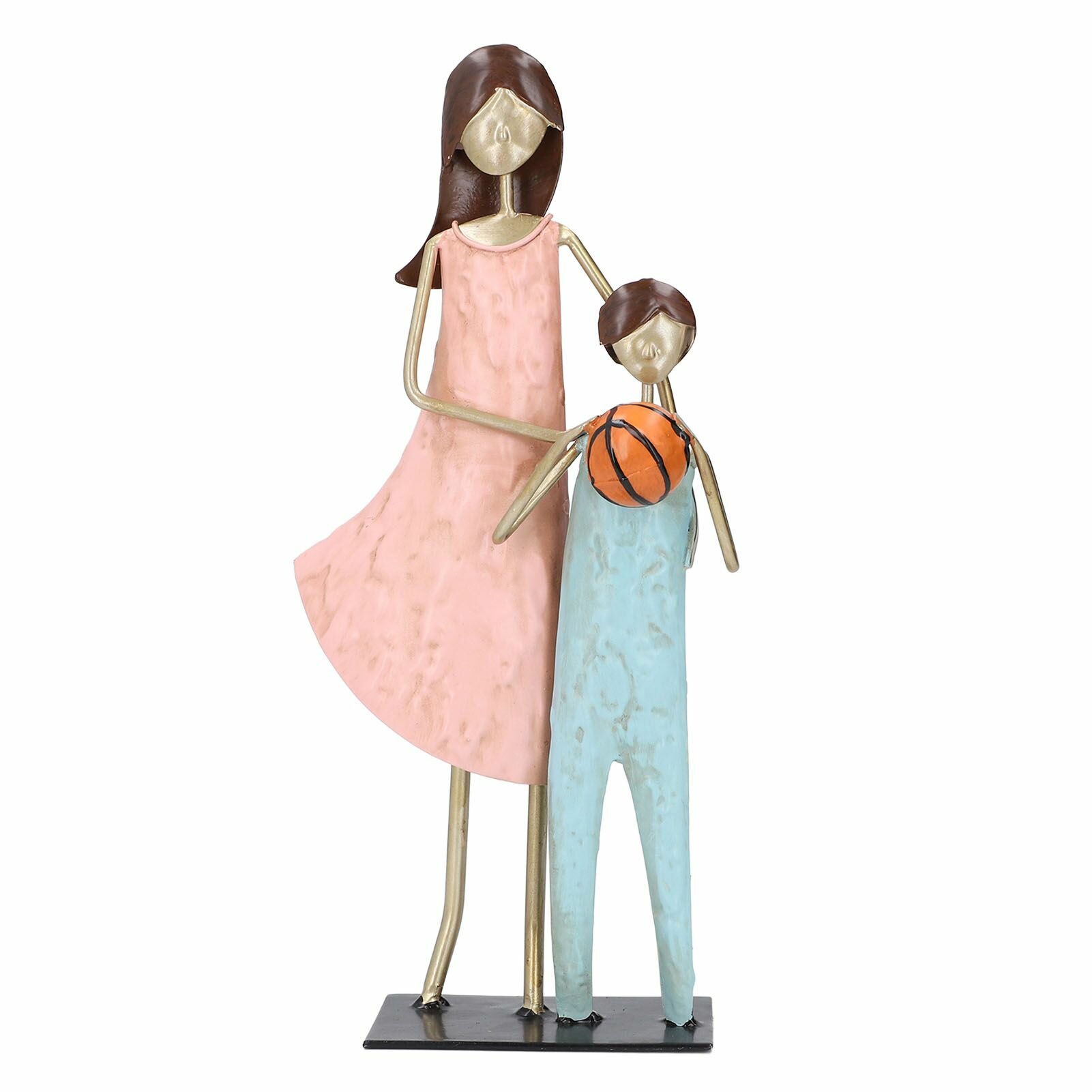 Металлическая статуэтка брата и сестры тип 1 для полки