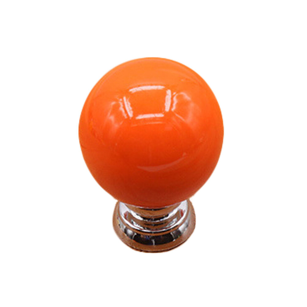 Керамическая дверная ручка в форме вишни для ящика шкафа, мебельная ручка (оранжевая)