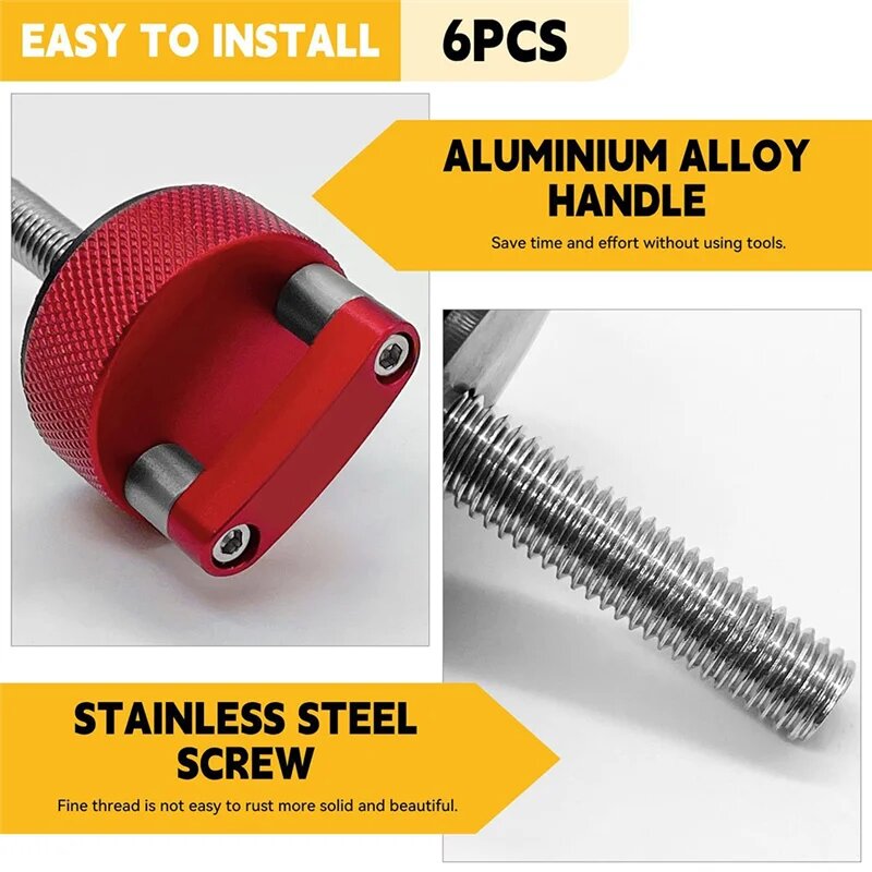 6 шт, болты с жесткой поверхностью, винт, быстросъемный крепеж, комплект гаек с накатанной головкой для Jeep Wrangler JK 2007-20018 JL 2018-2022-M54K