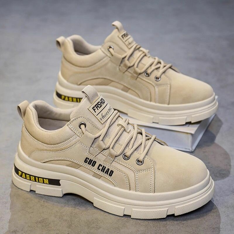 LUO Рабочая Обувь Мужчины Осень Антискользящие Прочная Кожа/SH01 Khaki