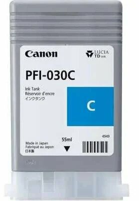 Картридж струйный Cactus CS-PFI030C PFI-030C голуб. пигм. (55мл) для Canon imagePROGRAF TA-20/30