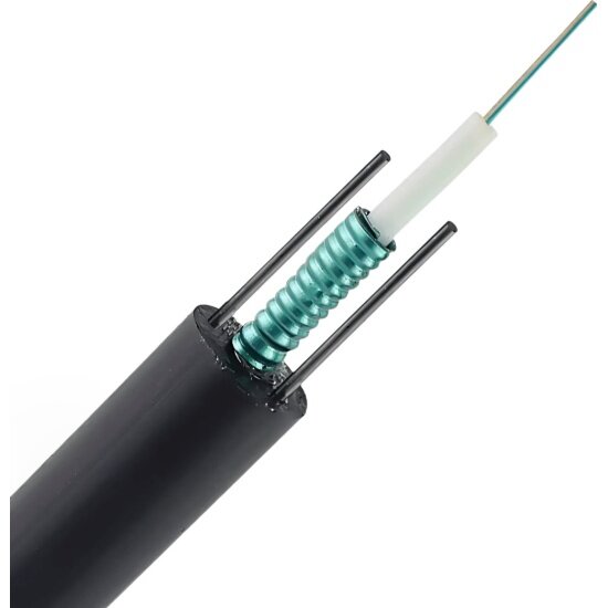 Кабель оптический Filum 9/125, 8 волокон, G.652D, loose tube, внешний (PE), бронированный сталь. гофр. лентой, 1,5 кН, чёрный, 100 м