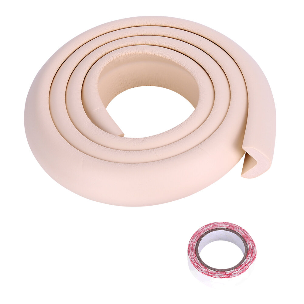 Детская защитная резиновая накладка на край стола, 2 м, защитный уголок, защитная подушка для мебели, бежевый