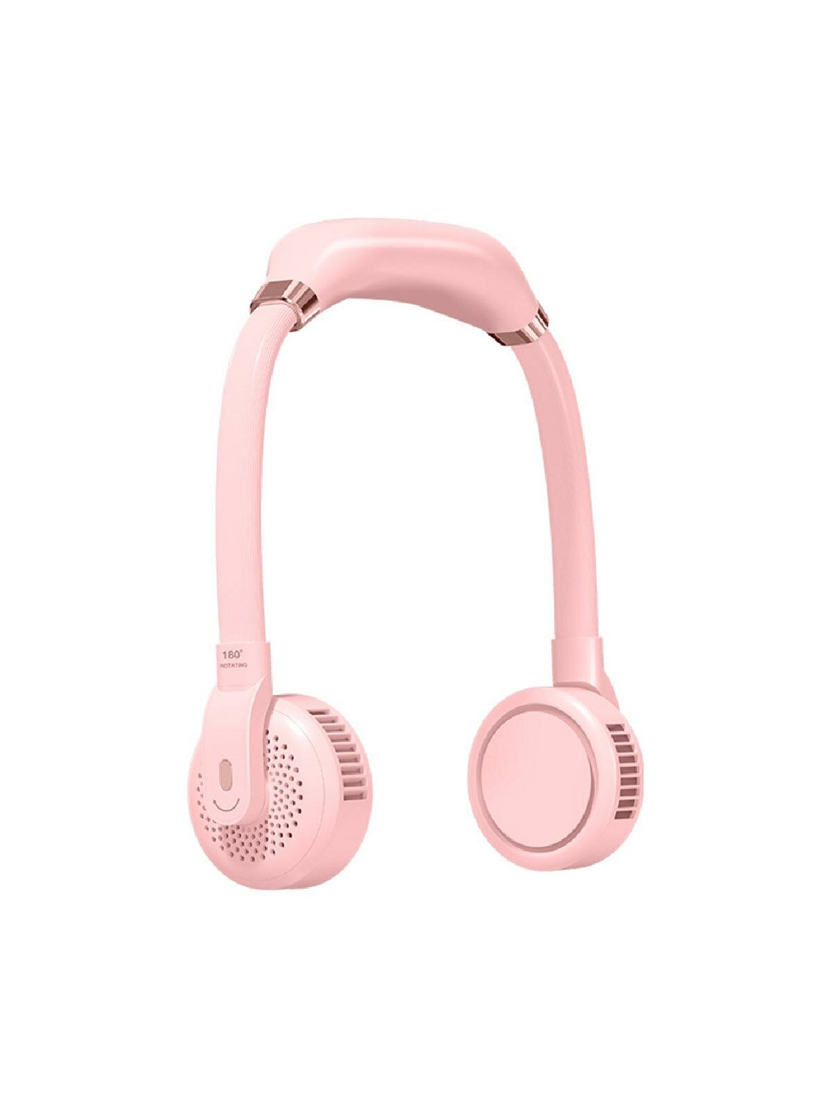 Higher Energy Density USB Type-c Mini Hanging Neck Fan Three-speed Adjustable Mute Neck Dual Fan Home Office Bladeles