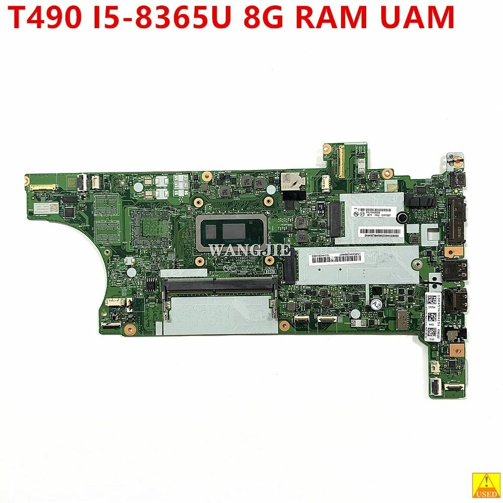 Для Lenovo ThinkPad T490 Материнская плата ноутбука I5-8365U CPU 8G RAM UAM NM-B901 01YT397 01YT395 5B20W29464 SRF9Z