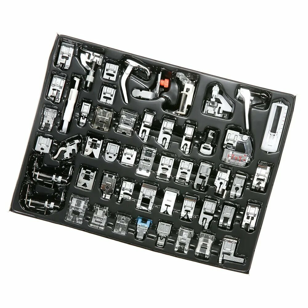 Набор лапок для швейной машины, 52 шт, для низкоигольных машин