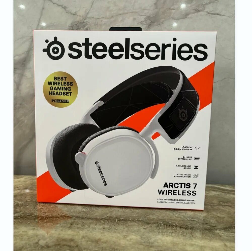 SteelSeries Наушники с микрофоном 1More Airfree, Радиоканал, 3.5 мм, белый