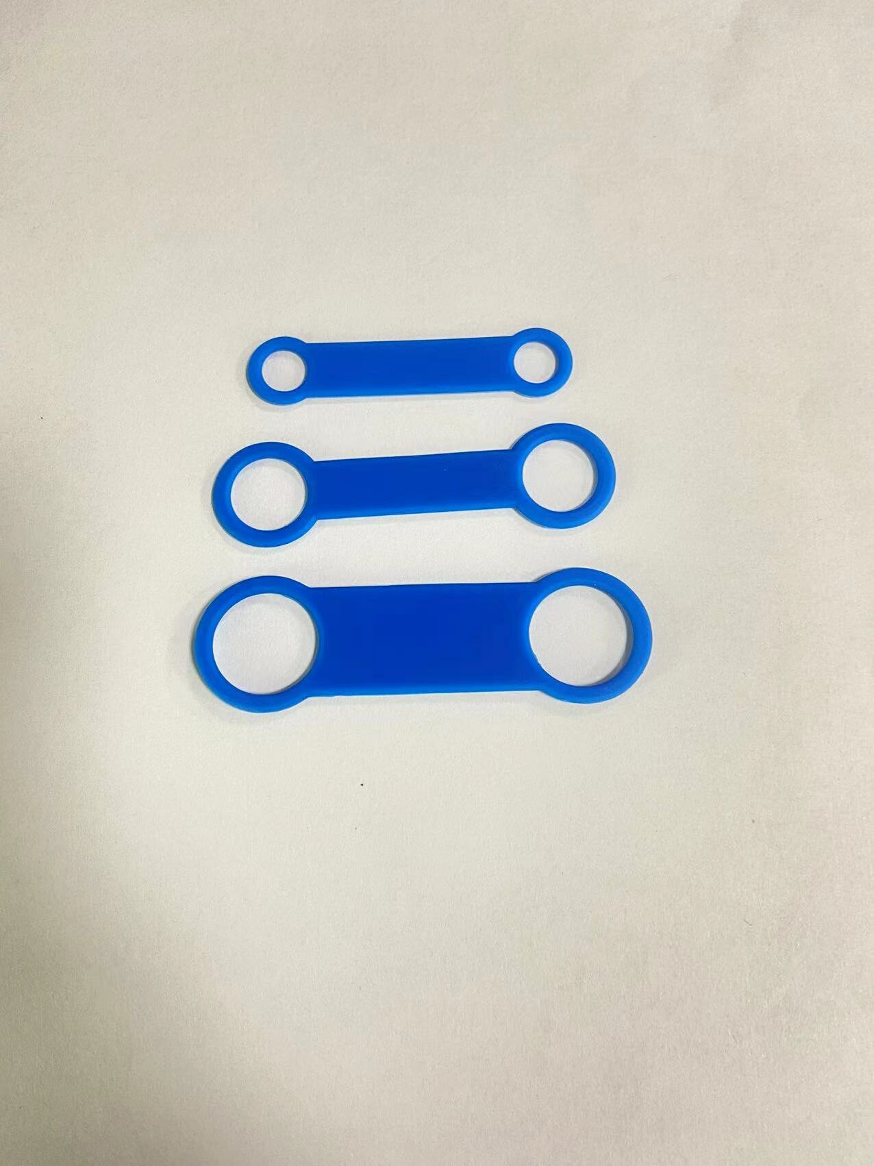 Силиконовый набор брелоков для ошейника с QR-кодом и гравировкой, синий набор, для собак и кошек, подарок