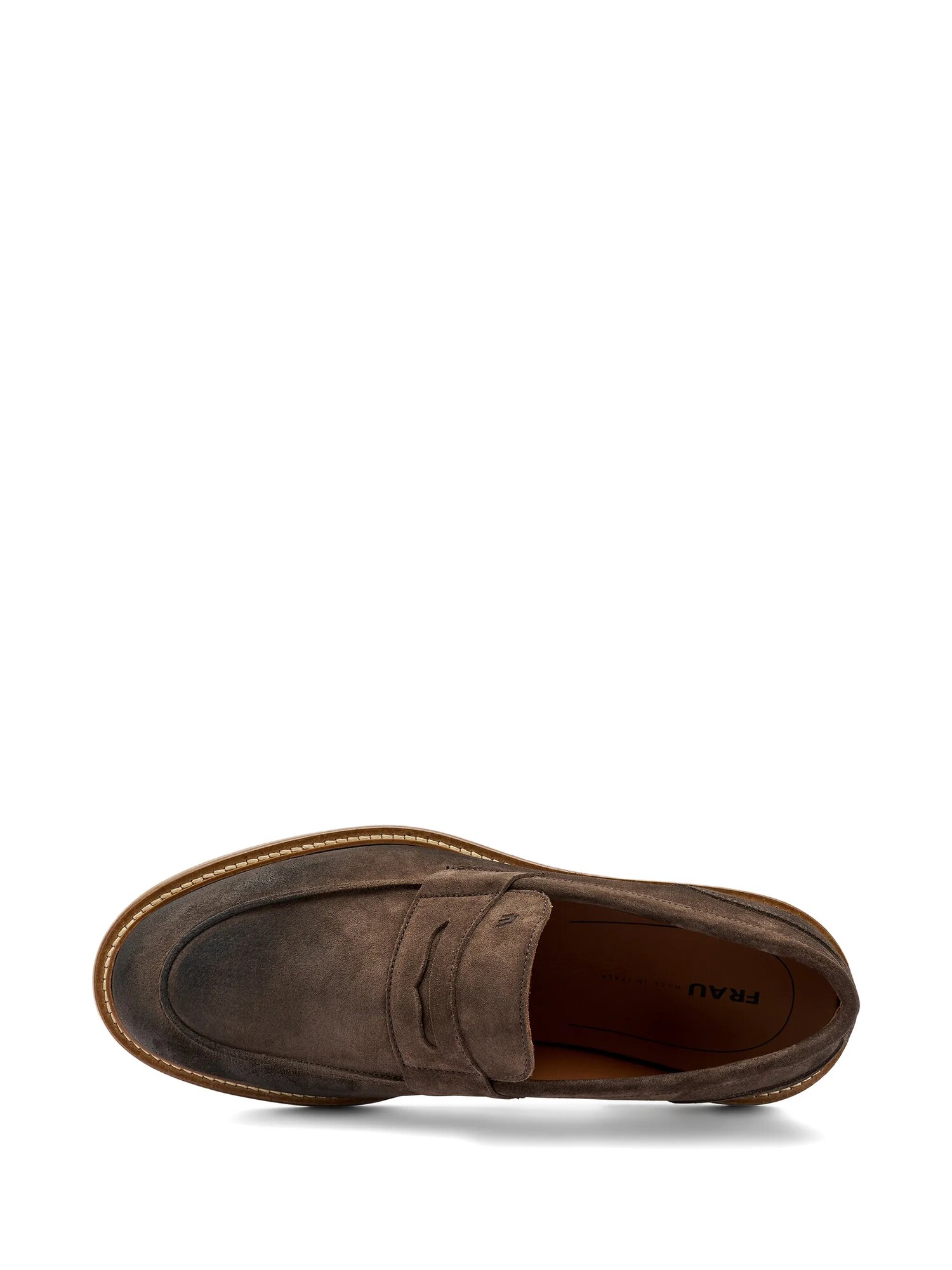 Лоферы Frau Distressed suede loafers, размер 41, brown — фото 1