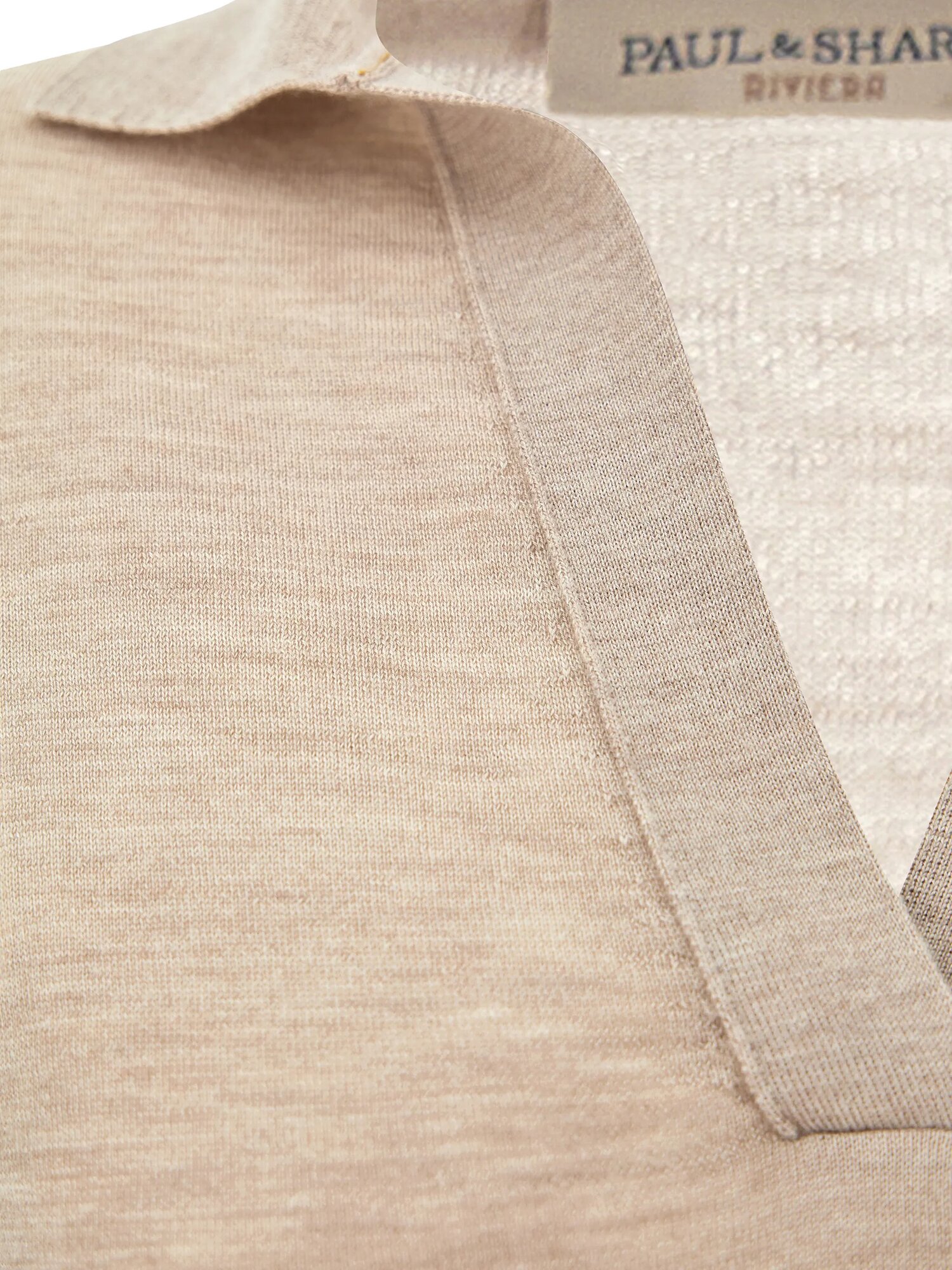Топ Paul & Shark V-neck knitted cashmere polo top, размер 48 — фото 1