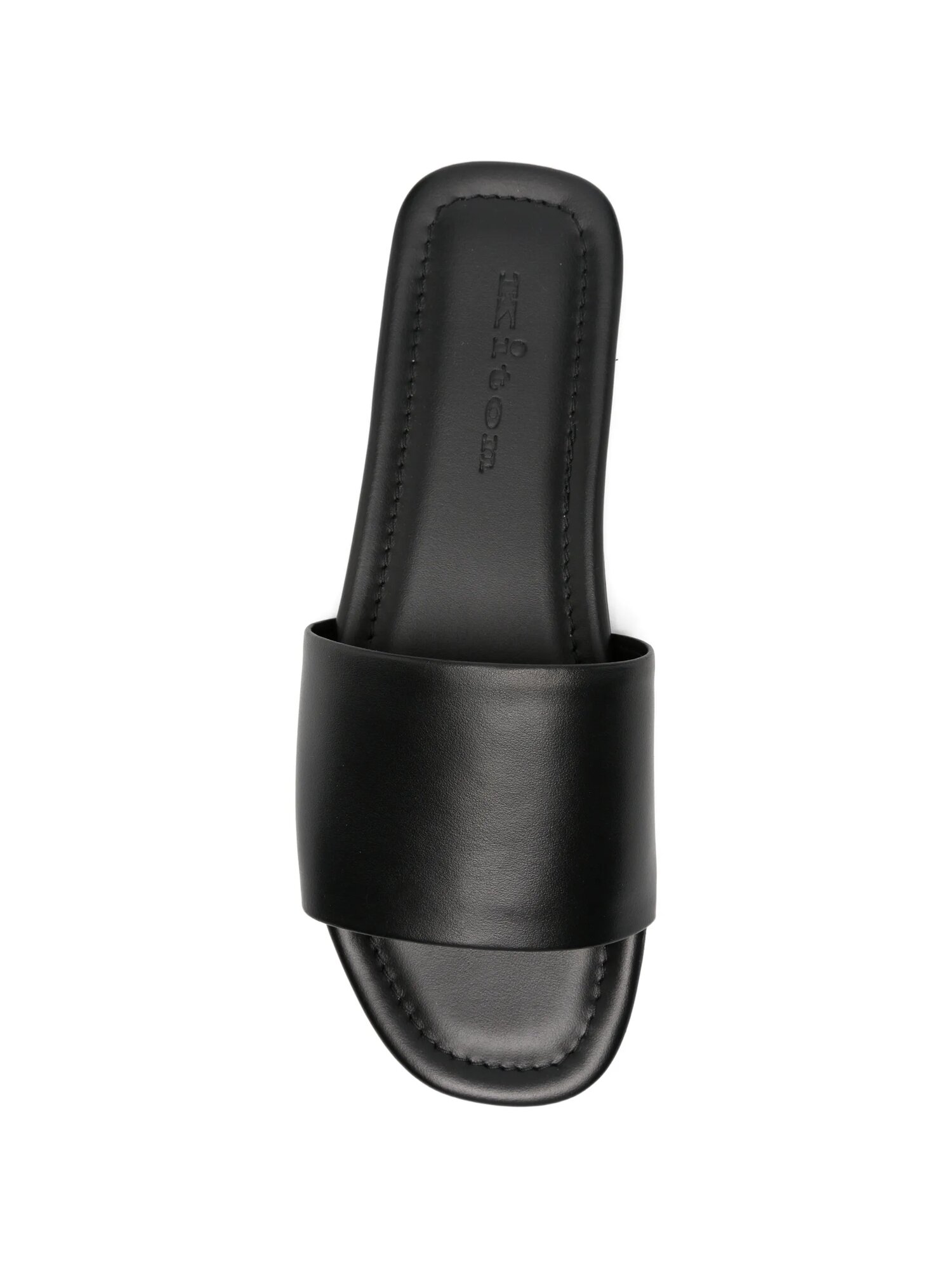 Босоножки Kiton Open-toe leather sandals, размер 40, black — фото 1