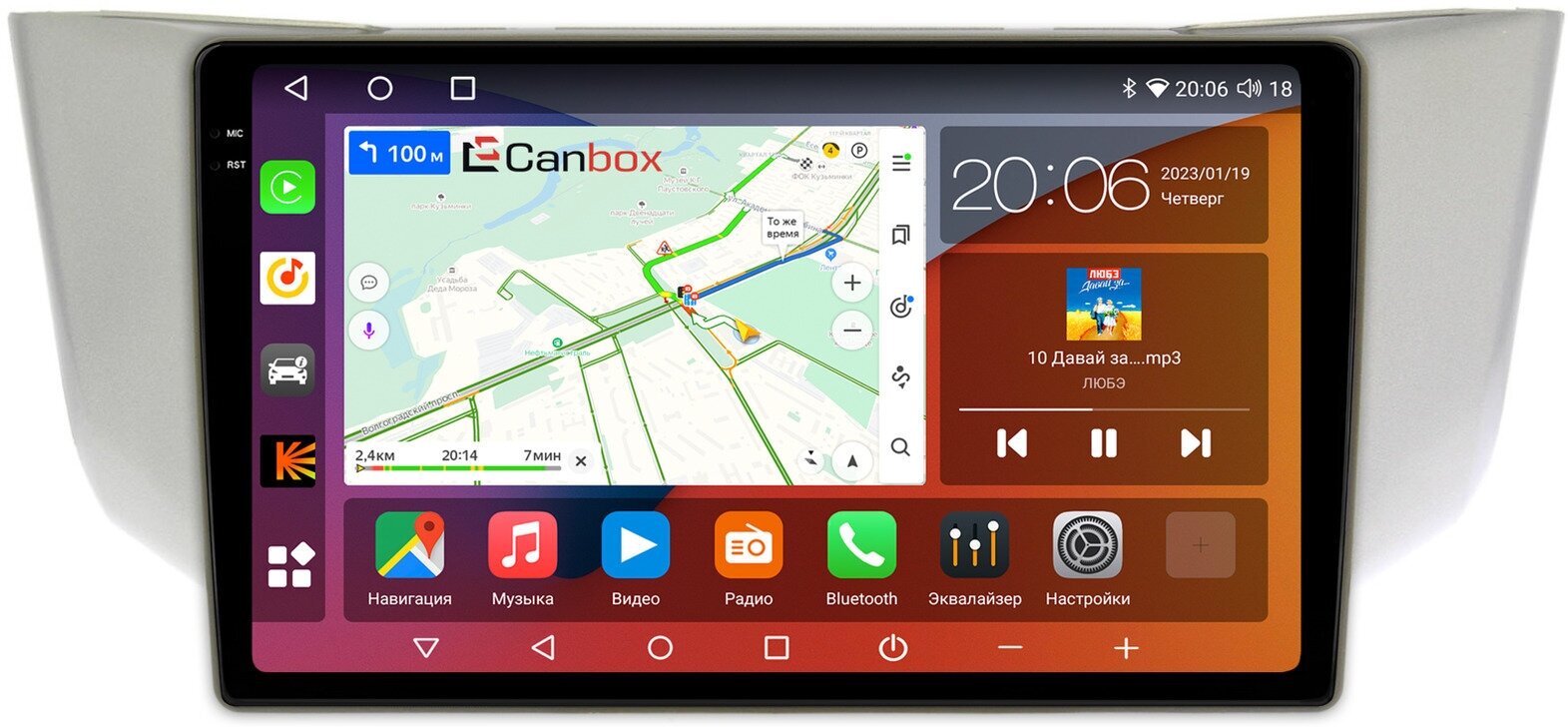 Штатная магнитола Lexus RX 300, RX 330, RX 350, RX 400h 2003-2009 Canbox H-Line 2K 4186-9161 Android 10 (4G-SIM, 8/256, DSP, QLed)