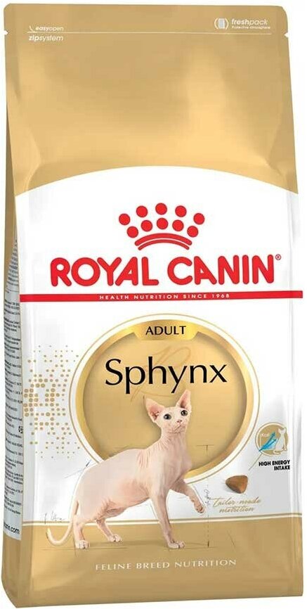 Сухой корм royal canin sphynx adult 33 для кошек породы сфинкс 400г