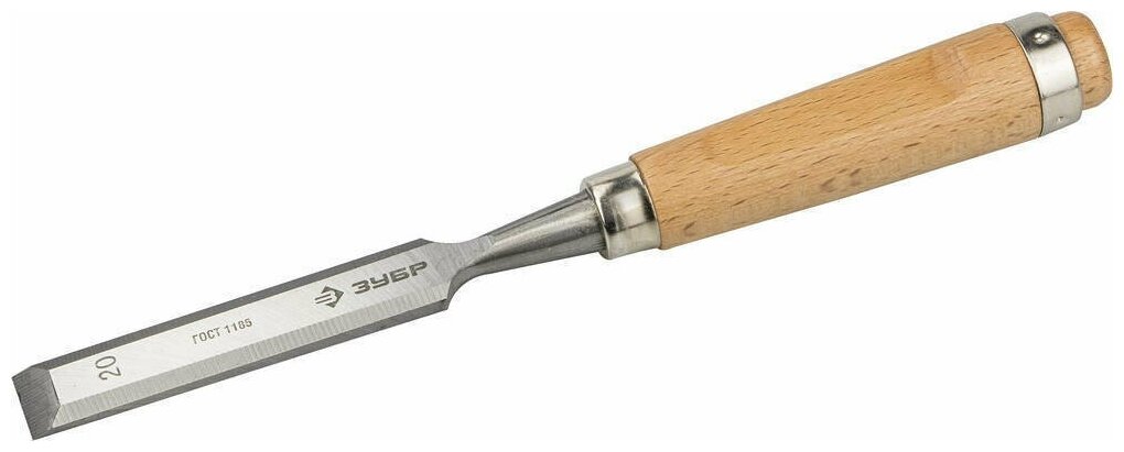 Стамеска-долото ЗУБР Классик, 20 мм, прочное полотно, удобный хват 18096-20