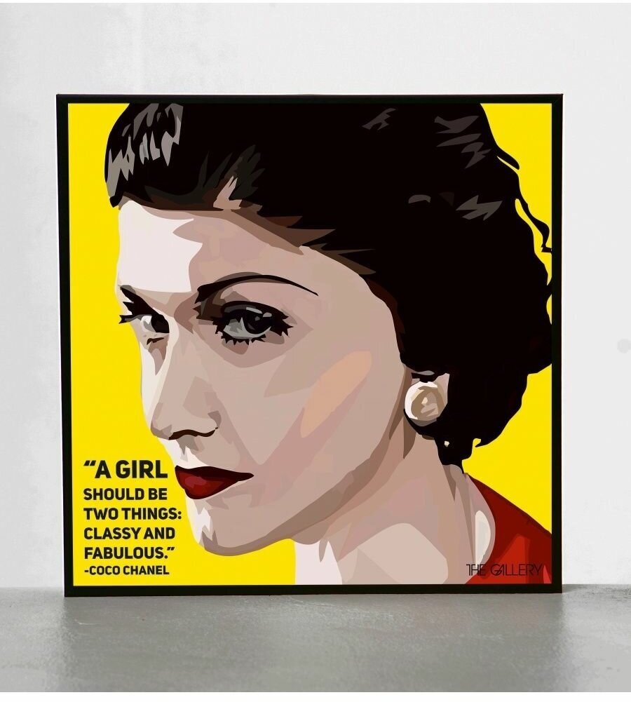 Картина постер Поп-арт Коко Шанель 50х50 см