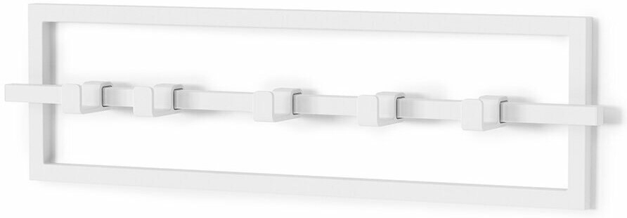 Вешалка настенная Cubiko, 53 см, белая, 5 крючков