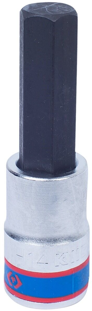Насадка (бита) торцевая 1/2", Hex, 14 мм, L = 80 мм KING TONY 403514