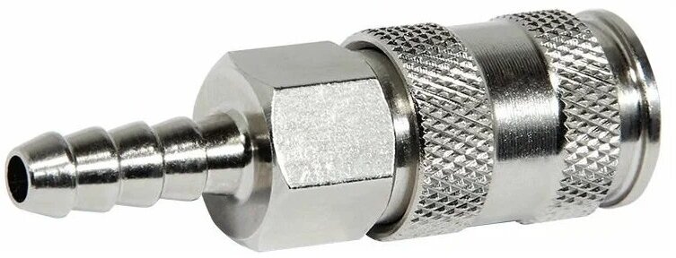 Переходник штуцер "елочка" 10 мм - рапид муфта, с хомутом Профессионал ЗУБР 64917-10