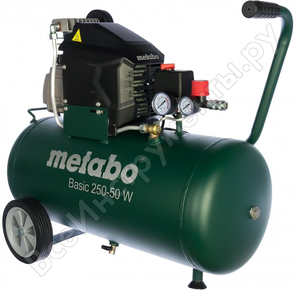Масляный компрессор Metabo Basic 250-50 W 601534000, с использованием сжатого воздуха