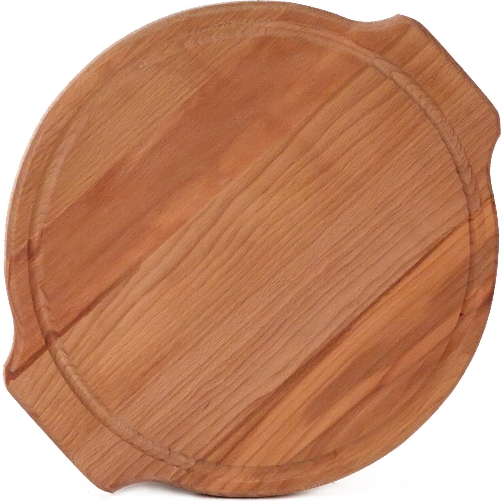 Доска для пиццы и стейка d=340-350х20 бук промасленная 8008