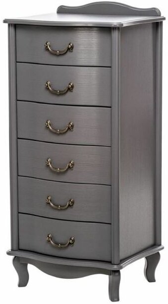Комод "Джульетта" узкий 6 ящ. (серый ясень) Вис