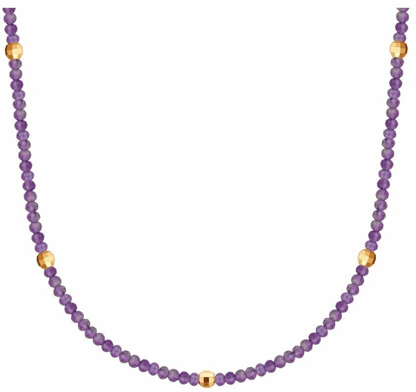 Колье, красное золото, 585 проба, аметист
