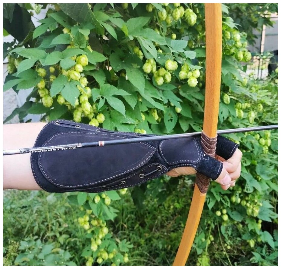 Перчатка для стрельбы из лука Друида "Ночь"на левую руку мужская