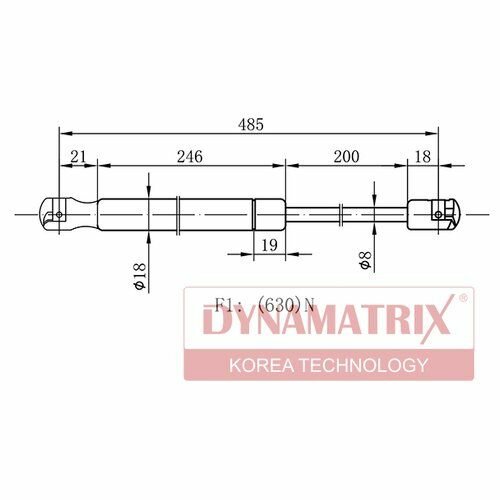 Амортизатор багажника Dynamatrix-Korea DGS8523CB для Ford Mondeo I, II