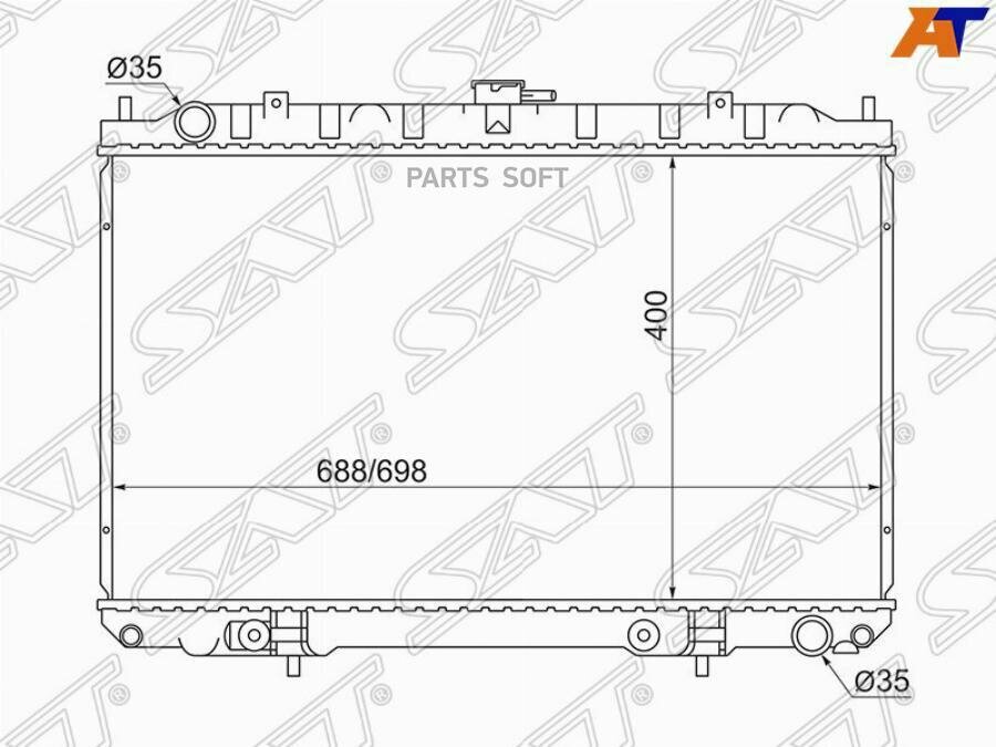 Радиатор Infiniti I30 99-04 / Nissan Cefiro 98-03 SAT SG-NS0004-33 | цена за 1 шт