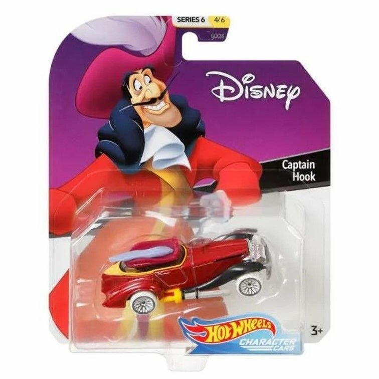 GGX61 Машинка металлическая Hot Wheels тематическая Disney коллекционная модель премиальная Captain Hook